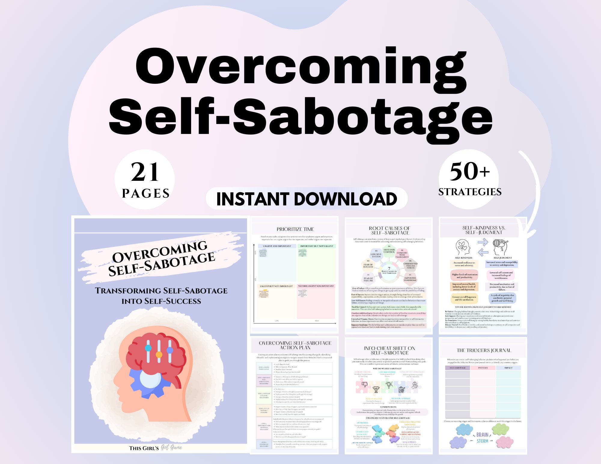 Self-sabotage Therapy Worksheets Acceptance and Commitment Therapy ...