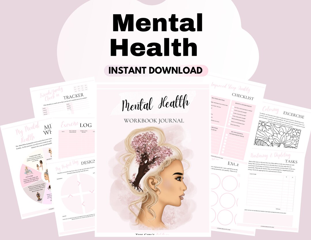 Mental Health Workbook Mental Health Worksheets DBT Journal Depression ...