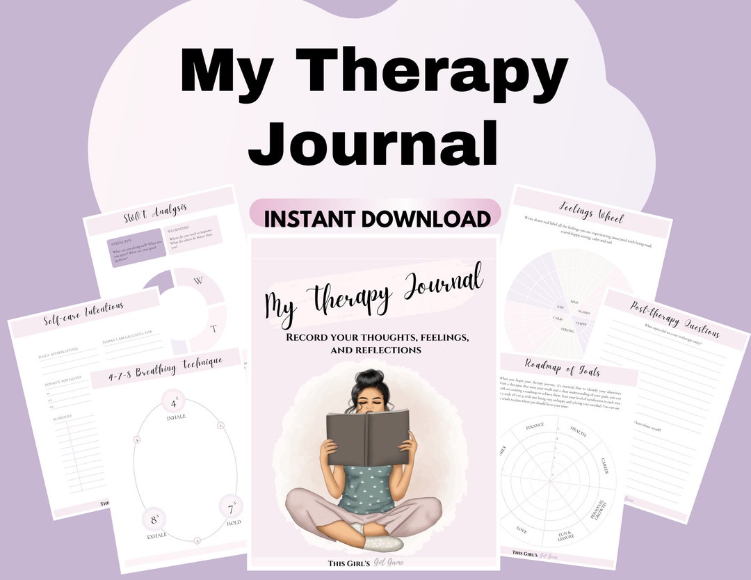 Therapy Journal Mental Health Reflection Tool Therapy Preparation Guide ...