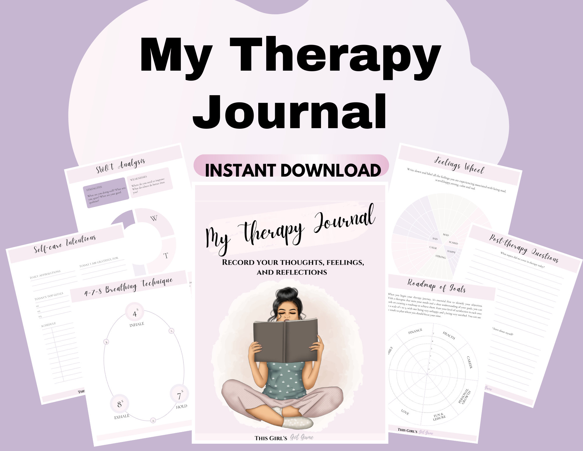Therapy Journal Mental Health Reflection Tool Therapy Preparation Guide ...