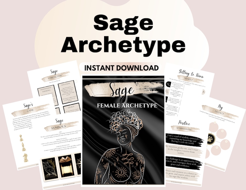 Sage Archetype Workbook Journal Female Archetype Feminine Empowerment ...