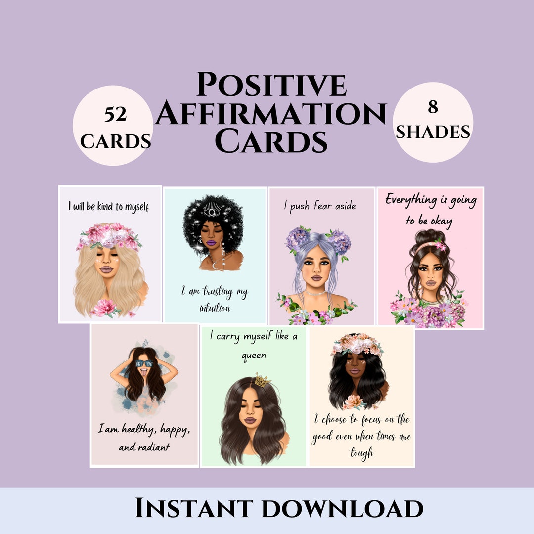 Mindfulness Flashcards Mental Health Affirmation Cards Mood Boosting ...