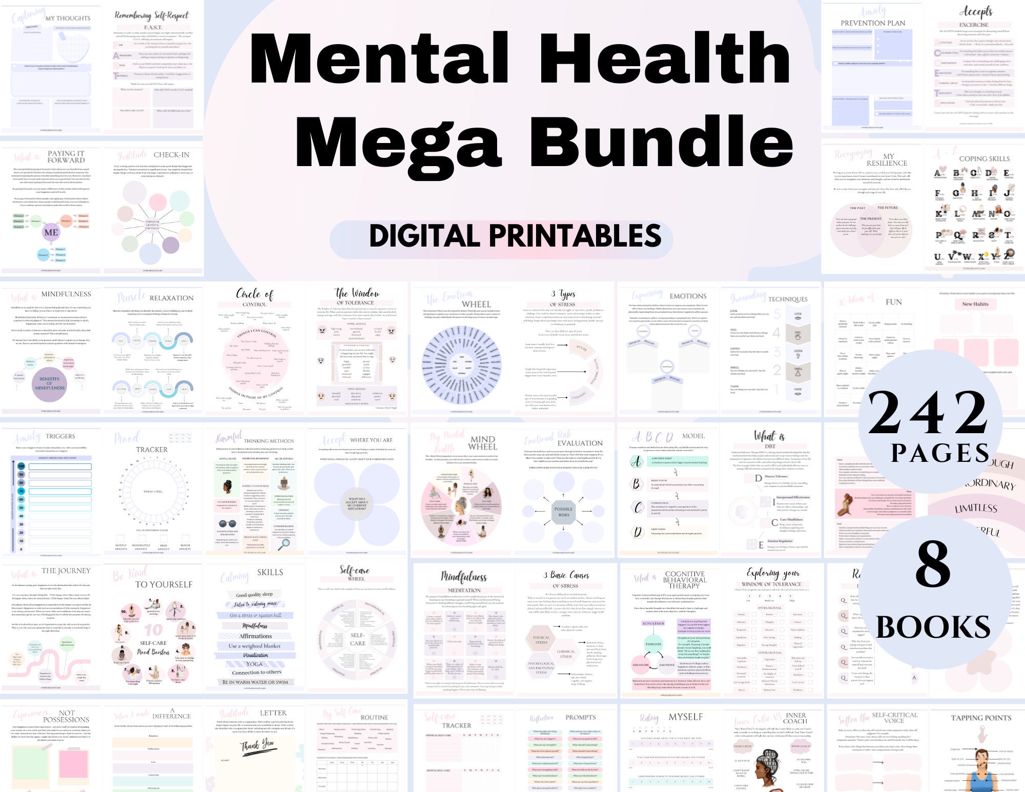 Mental Health Therapy Bundle Anxiety Disorders Stress - Etsy