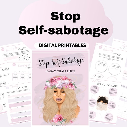 Stop Self Sabotage Workbook Imposter Syndrome Worksheets Self - Etsy