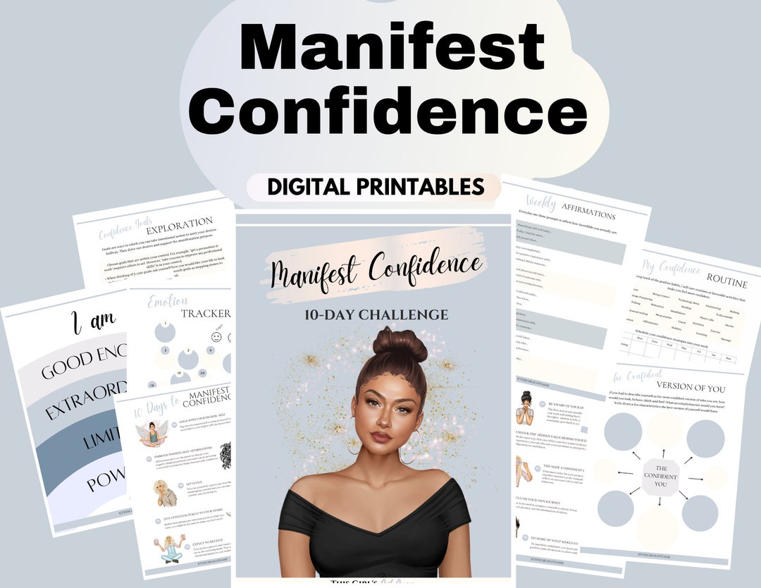 Manifesting Confidence Workbook Self Love Guided Journal Confidence ...