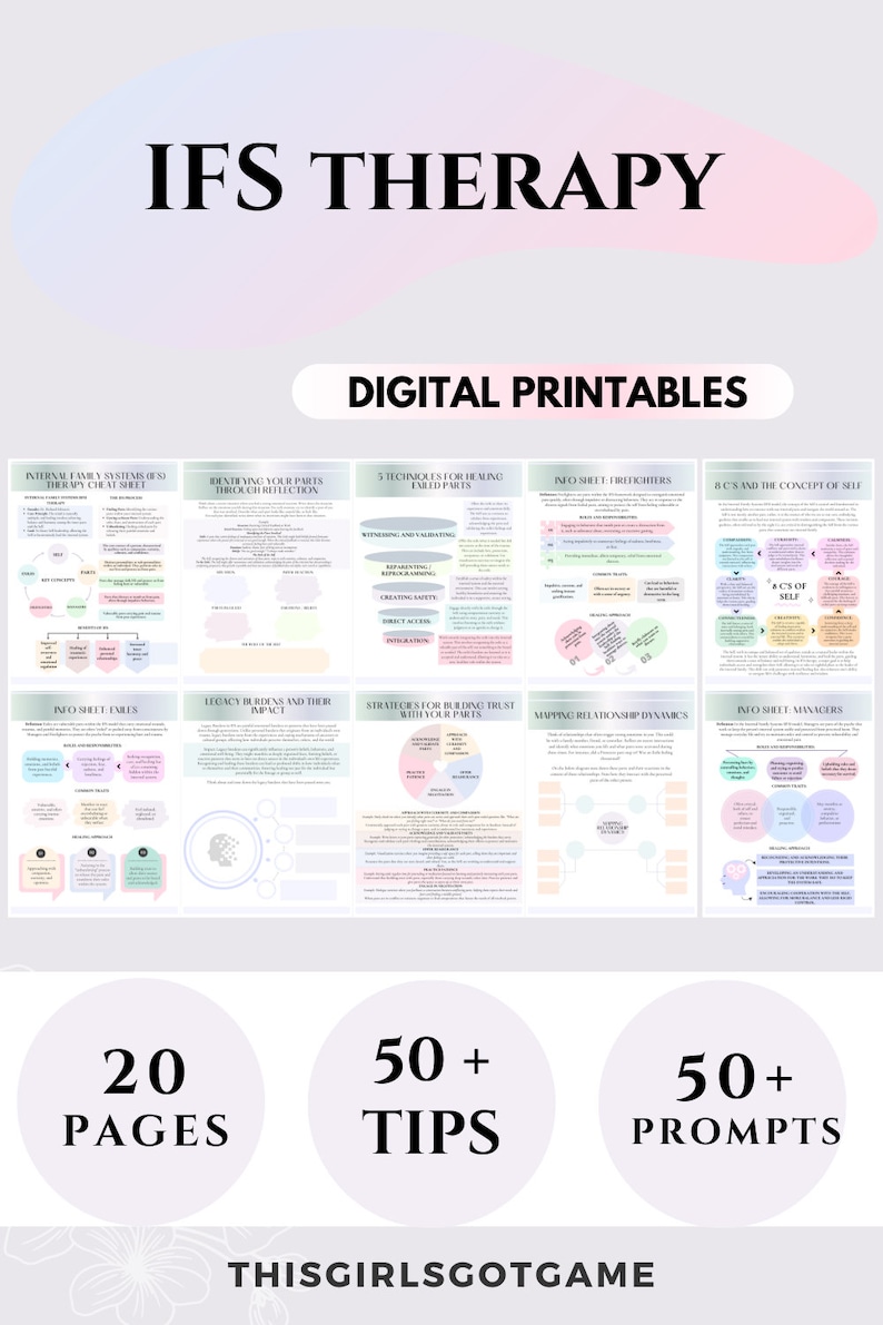 IFS Workbook Self-healing Journal Internal Family System Printables CBT ...