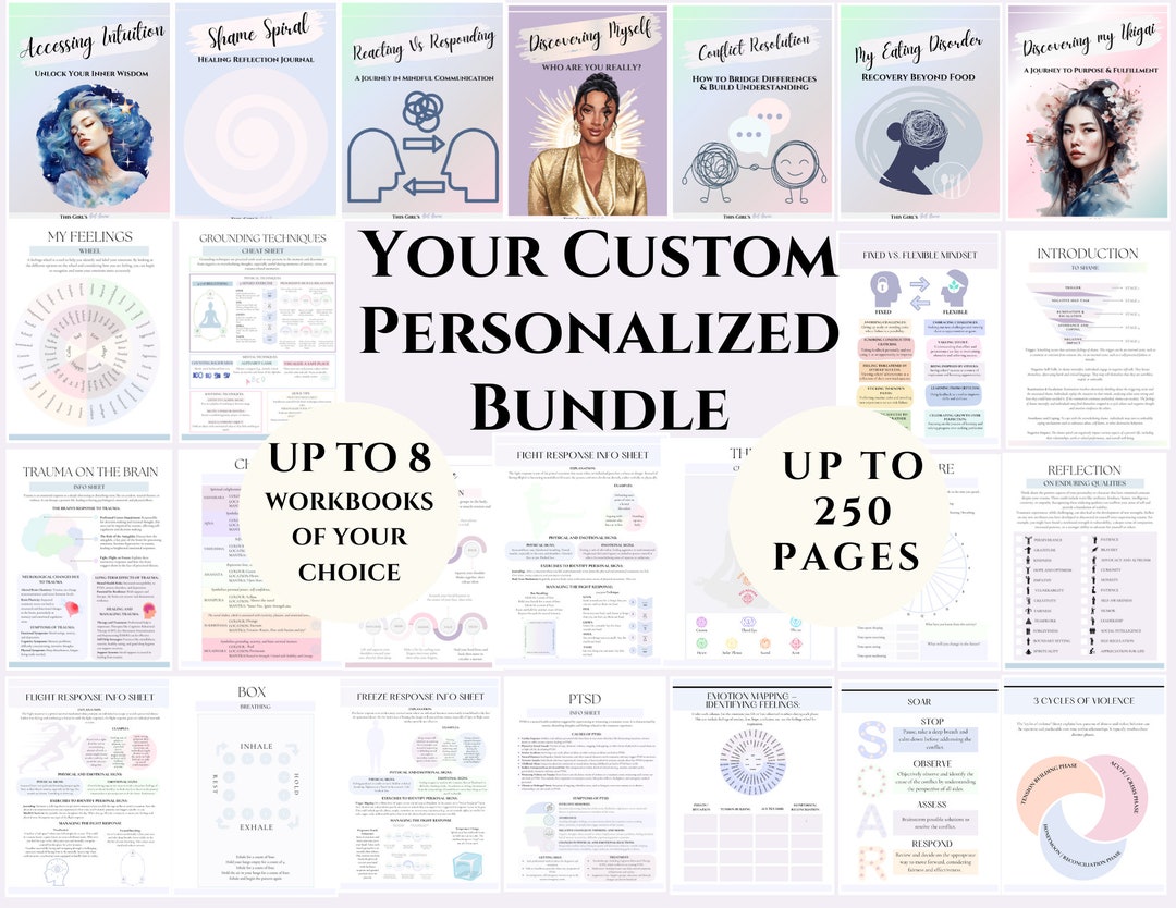 Personalized Therapy Worksheet Bundle Counsellor Resources ...