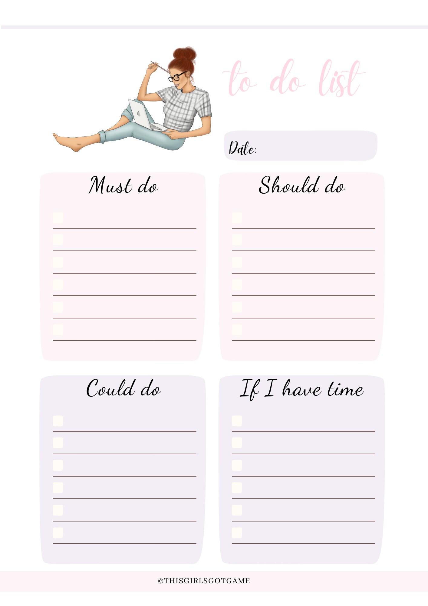 Habit Tracker Journal Printable Self Care & Productivity Planner Mental ...