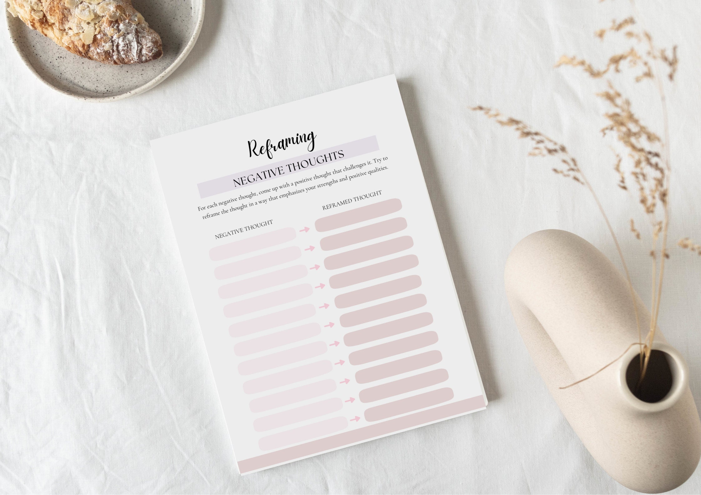 Cognitive Distortions Journal Self Esteem Worksheets Black and White ...