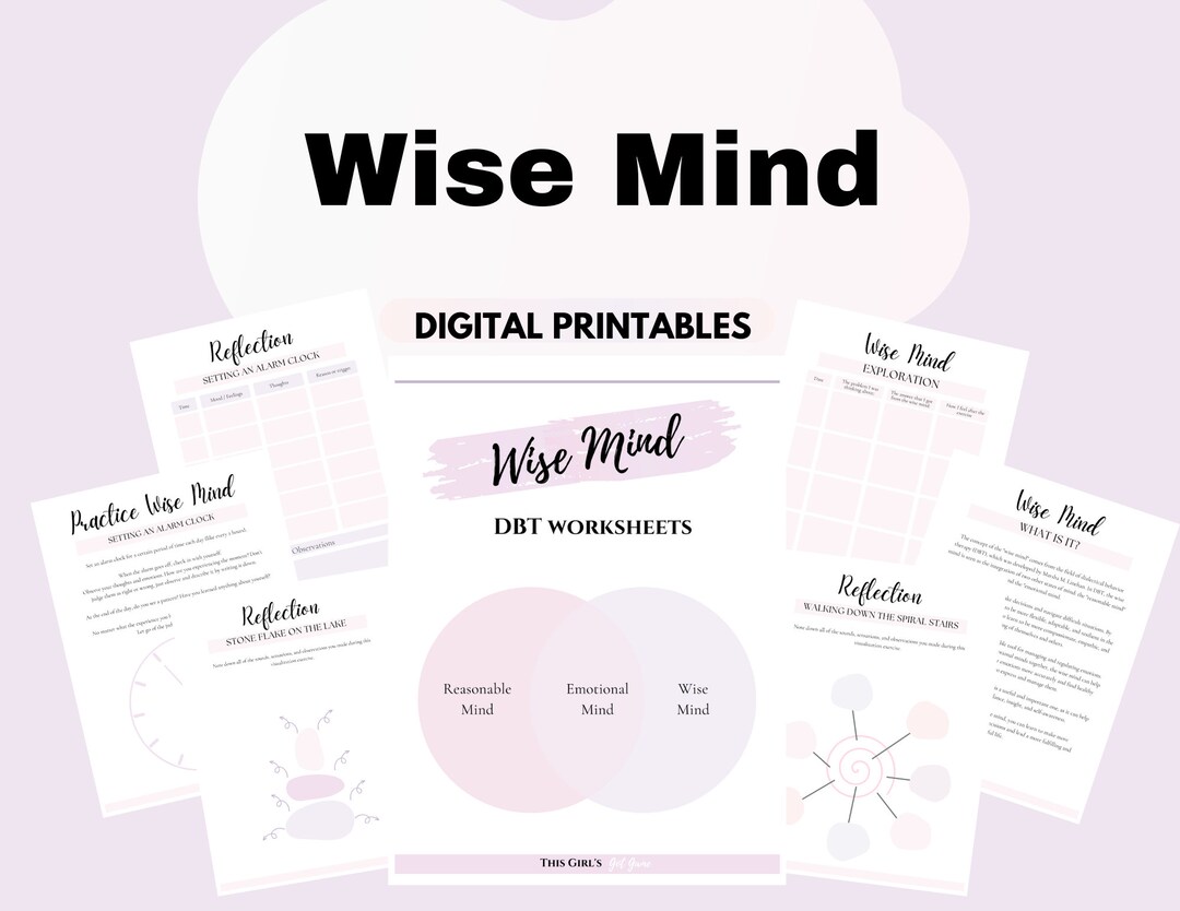 The Wise Mind DBT Skills DBT Therapy Tools Therapy Worksheets Coping ...