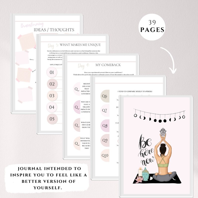 Unlock Your Confidence 10 Day Workbook Journal/ Confidence - Etsy