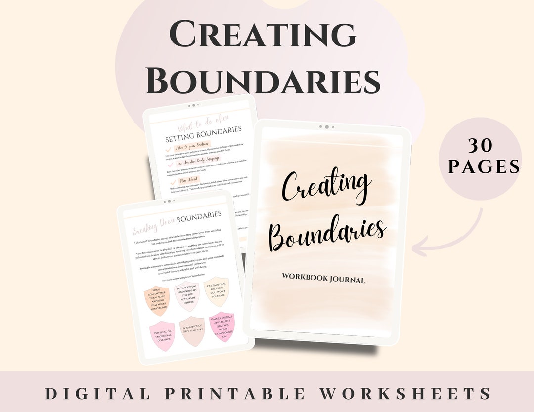 Boundaries Worksheets Boundary Workbook Setting Healthy Boundaries ...