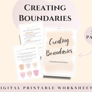 Boundaries Worksheets Boundary Workbook Setting Healthy Boundaries Printables Therapy Worksheets ...