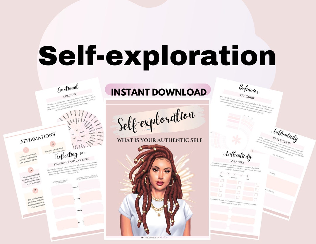 Self Exploration Workbook Personal Growth Worksheets Transformation ...