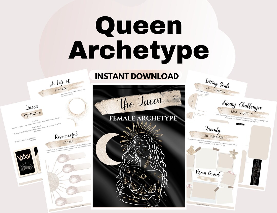 Queen Archetype Journal Self Love Workbook Divine Feminine Digital ...