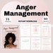 Anger Management Workbook Anger Worksheets CBT Anger Therapy Anger ...