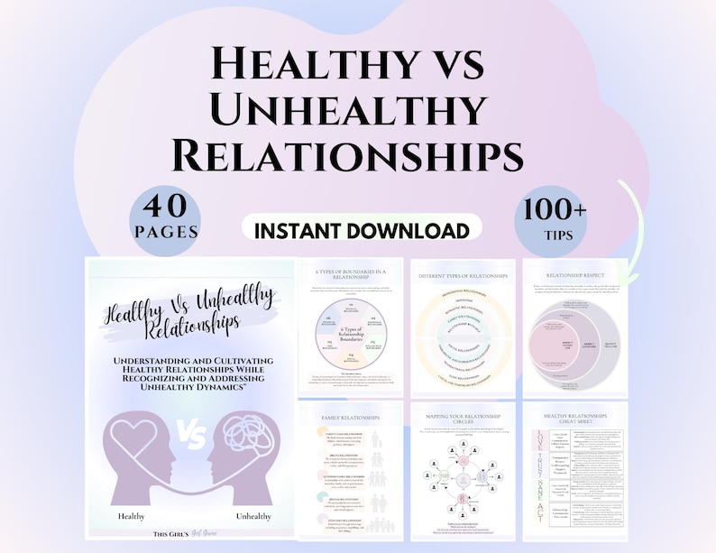 Healthy Vs Unhealthy Relationship Therapy Worksheets IFS Journal ...