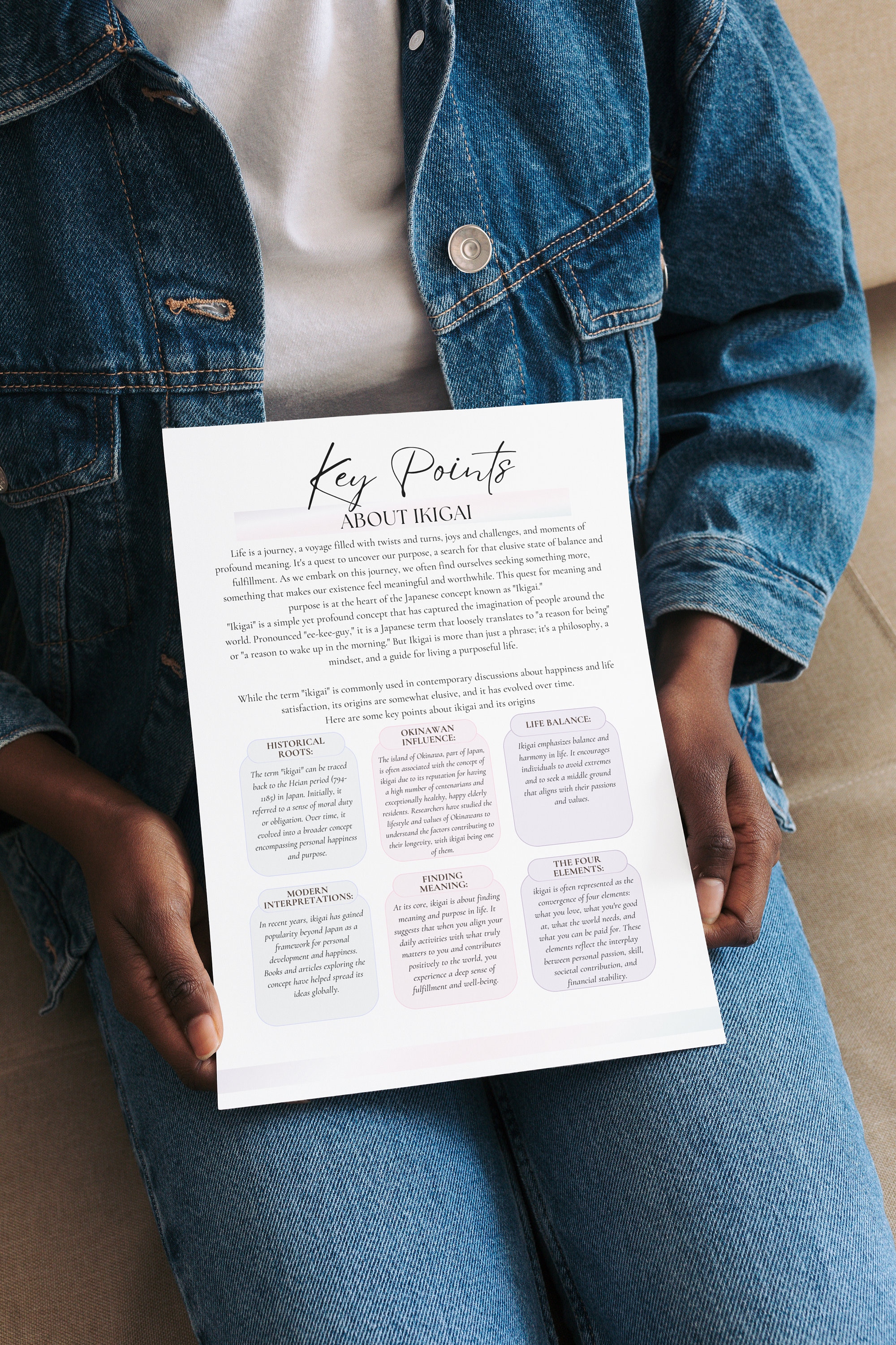 Ikigai Worksheets Life Purpose Passion Discovery Self-reflection ...