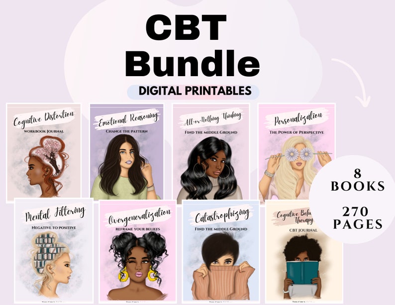CBT Worksheet Bundle CBT Interventions for Teens and Adults - Etsy