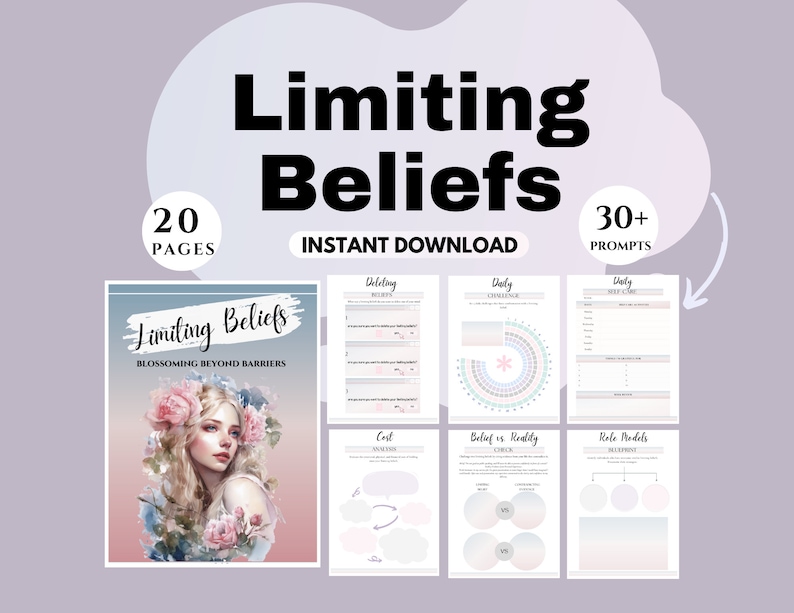Limiting Belief Printables Negative Belief Processing Journal - Etsy