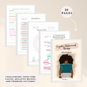 CBT Worksheet Bundle CBT Interventions for Teens and Adults Anxiety ...