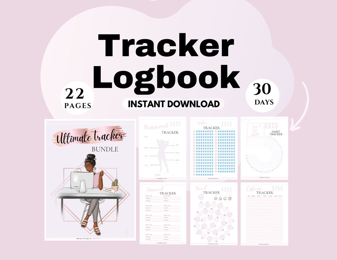 Habit Tracker Journal Printable Self Care & Productivity Planner Mental ...