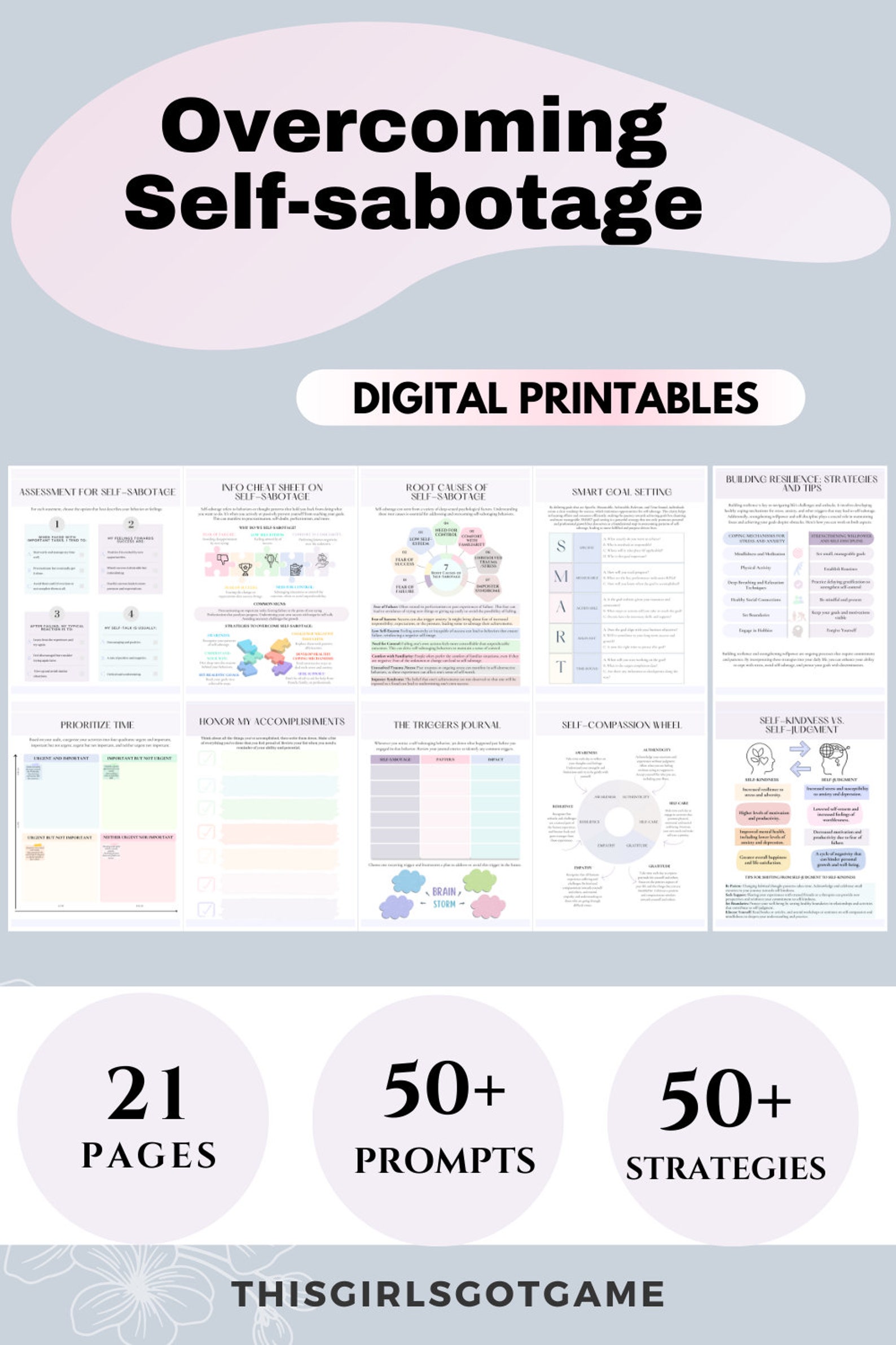 Self-sabotage Therapy Worksheets Acceptance and Commitment Therapy ...