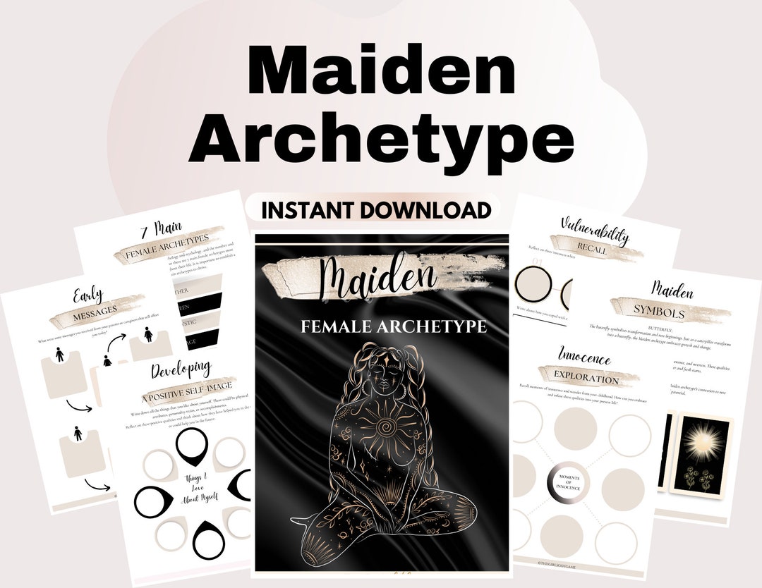 Maiden Archetype Workbook Archetype Exploration Self Discovery Personal ...