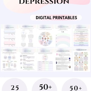 Post-partum Depression Therapy Worksheets Psychoeducation Printables ...
