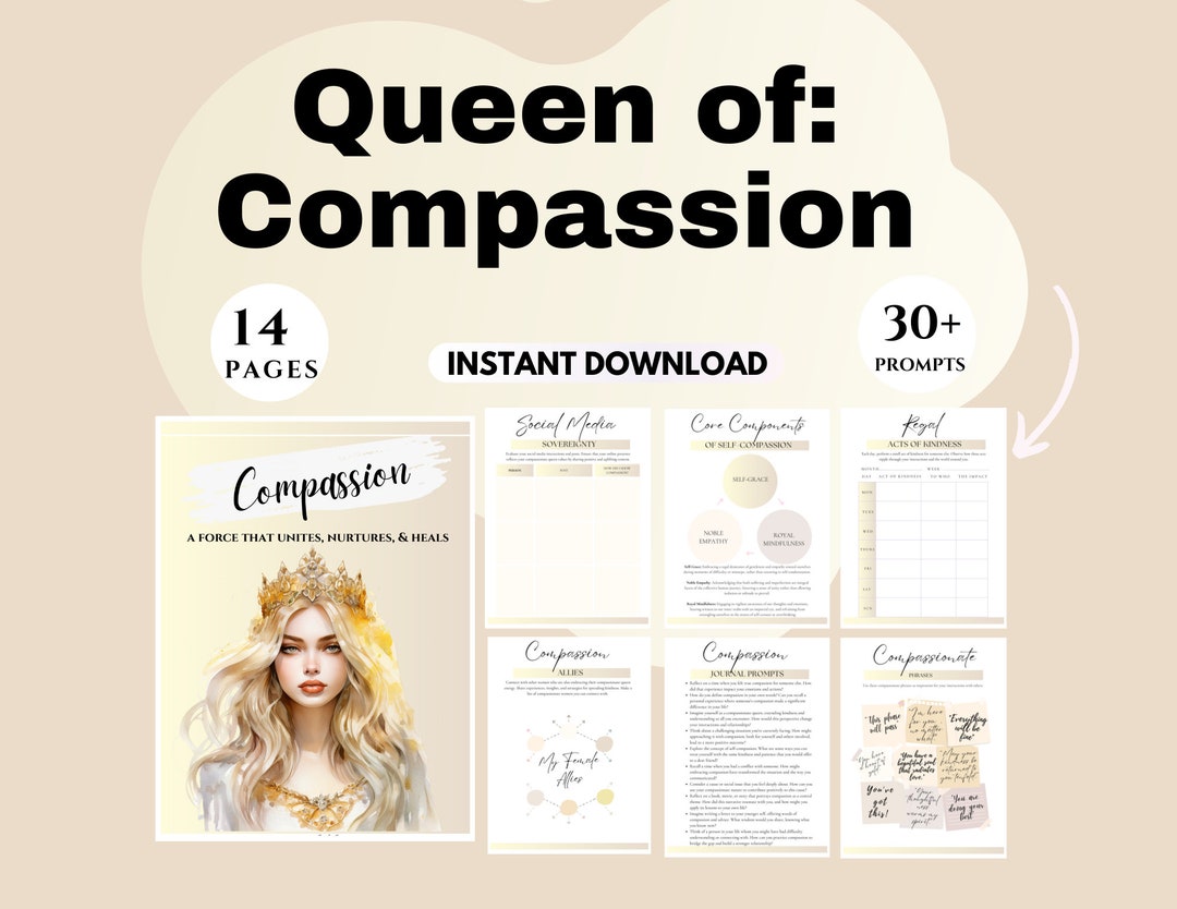 Compassion Focused Therapy Journal Heart-centered Worksheets Positive ...