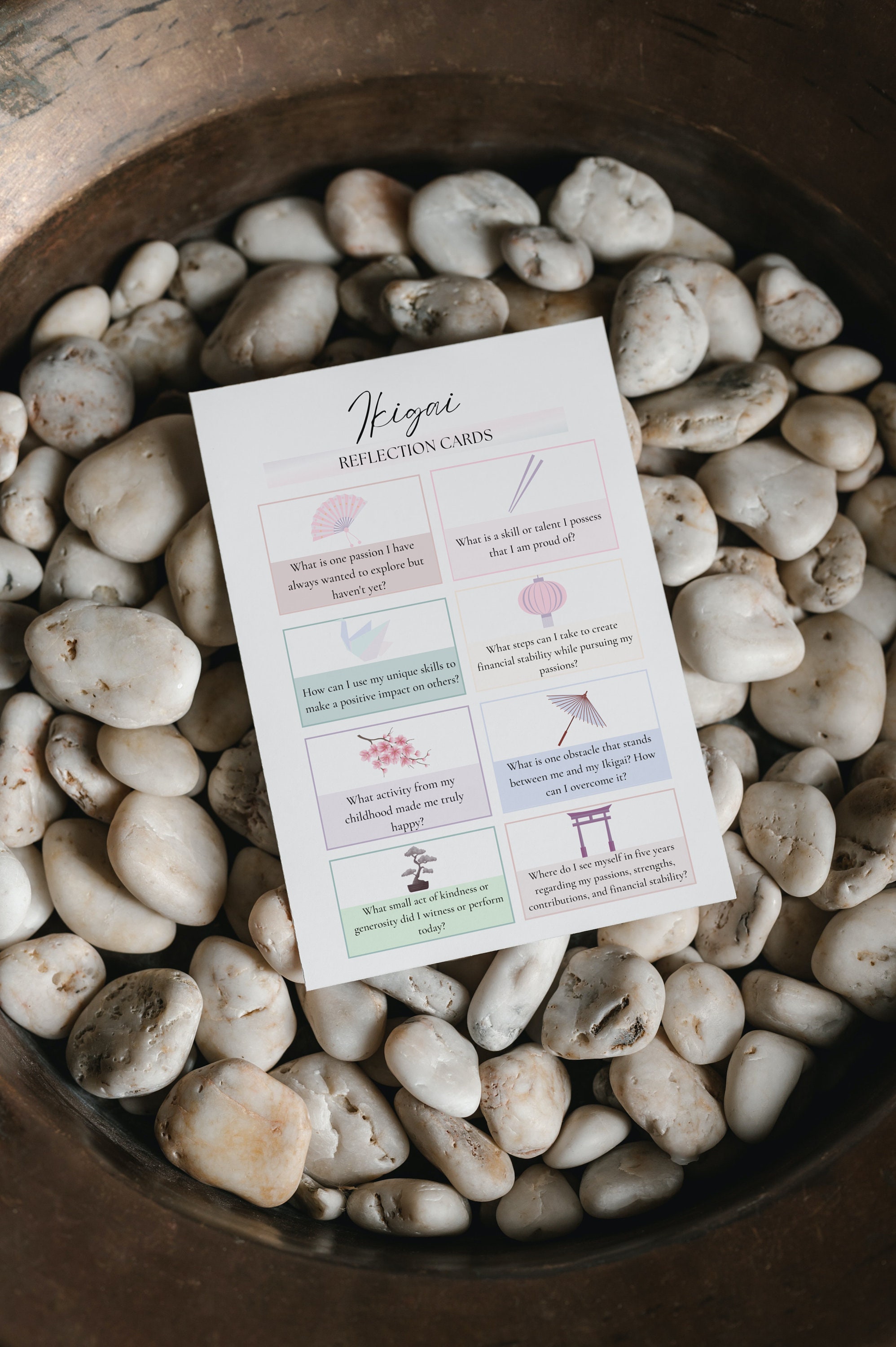 Ikigai Worksheets Life Purpose Passion Discovery Self-reflection ...