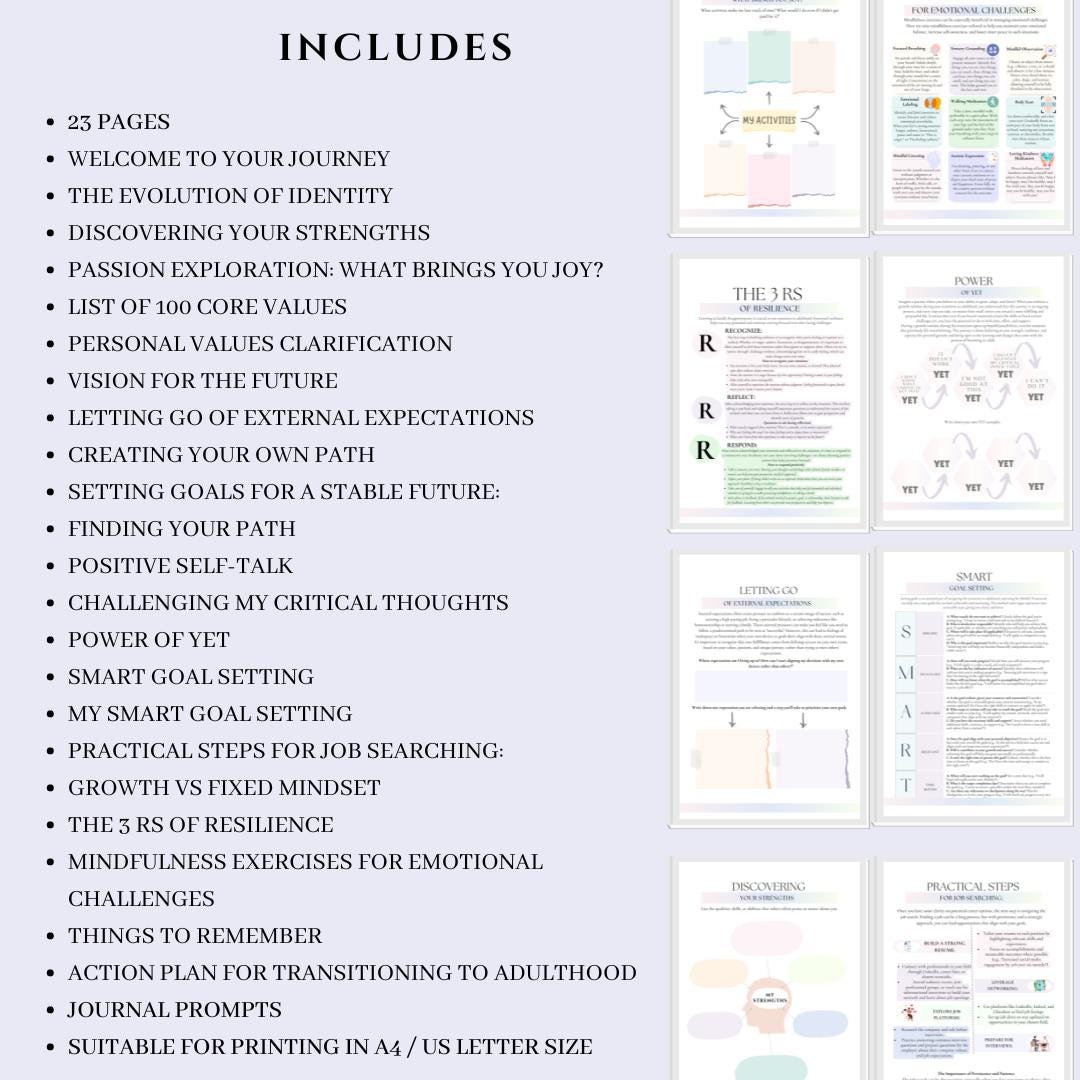 Transitioning to Adulthood Workbook School Counselor Career Planning ...