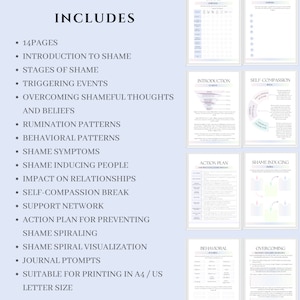 Shame Spiral Acceptance and Commitment Therapy Journal Emotional ...