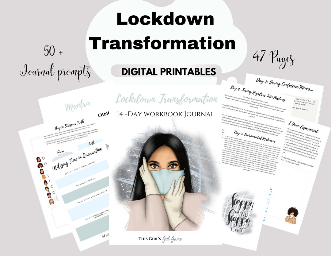 Lockdown Journal Covid Printables Self-help Printables Bujo Printables ...
