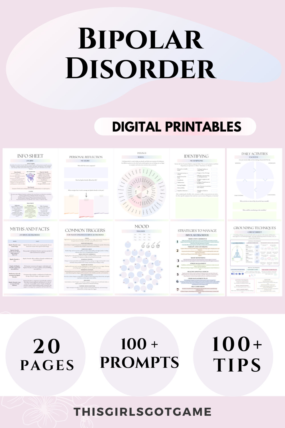 Bipolar Disorder Therapy Worksheets Bipolar Management Coping Skills ...
