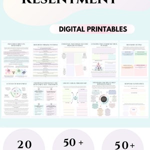 Resentment Cycle Therapy Worksheets Conflict Resolution Workbook Family ...