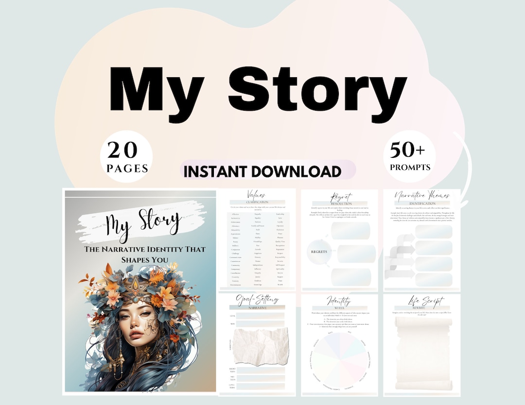 Narrative Identity Workbook Self-discovery Tools Therapy Resources ...