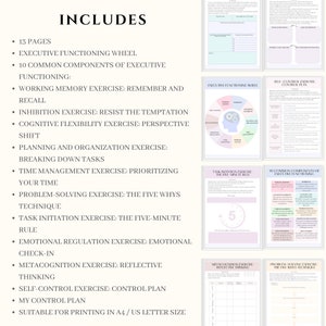 Executive Functioning Wheel Cognitive Skills ADHD Autism Coping Skills ...