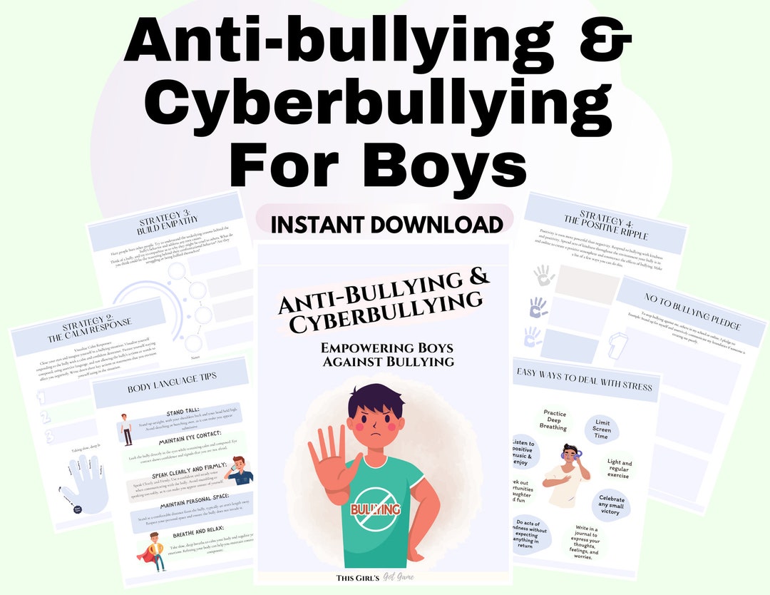 Anti-bullying Worksheets for Tween and Teen Boys Therapy Teen Boy ...