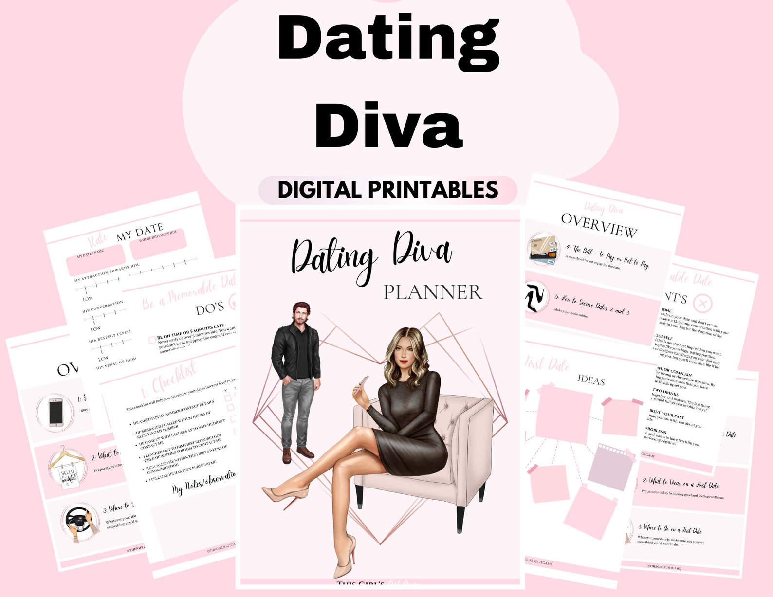 Dating Diva Planner Dating Journal Relationship Journal Dating - Etsy UK