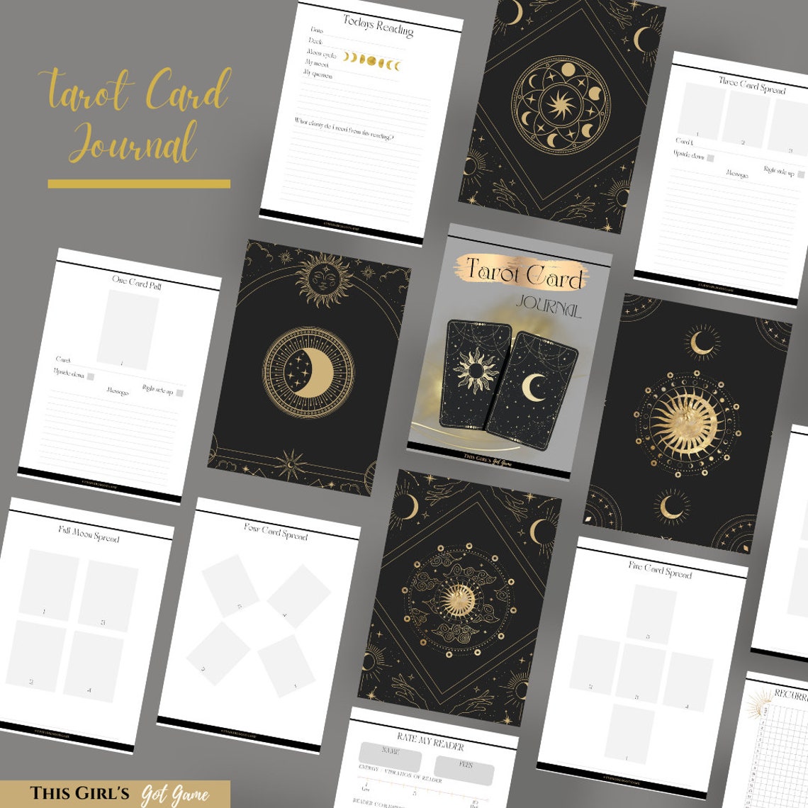 Printable Daily Tarot Journal / Tarot Deck Card Reading - Etsy