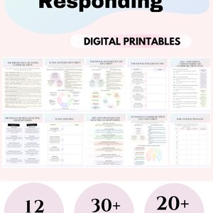 Reacting Vs Responding Communication Skills Worksheets for Therapists ...
