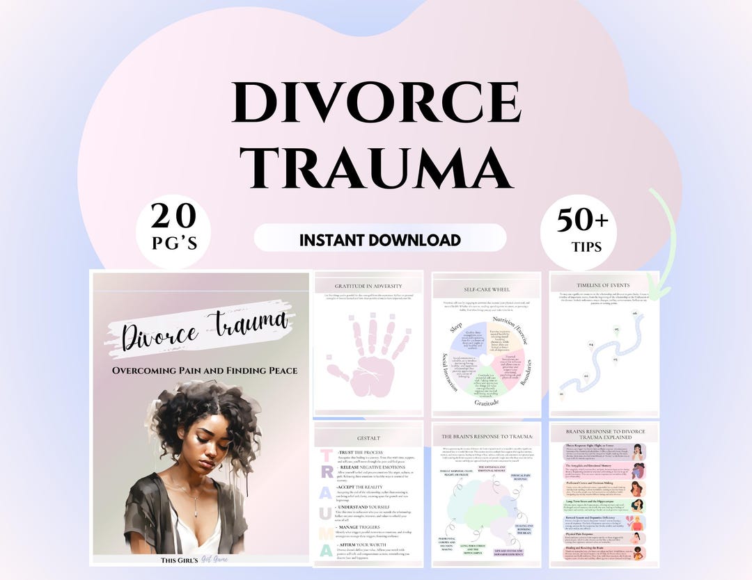 Divorce Trauma Recovery Workbook Heal & Rebuild Self-esteem Recovery ...