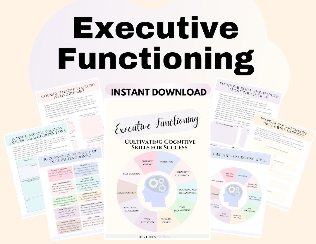 Executive Functioning Wheel Cognitive Skills ADHD Autism Coping Skills ...