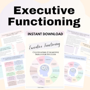 Executive Functioning Wheel Cognitive Skills ADHD Autism Coping Skills ...