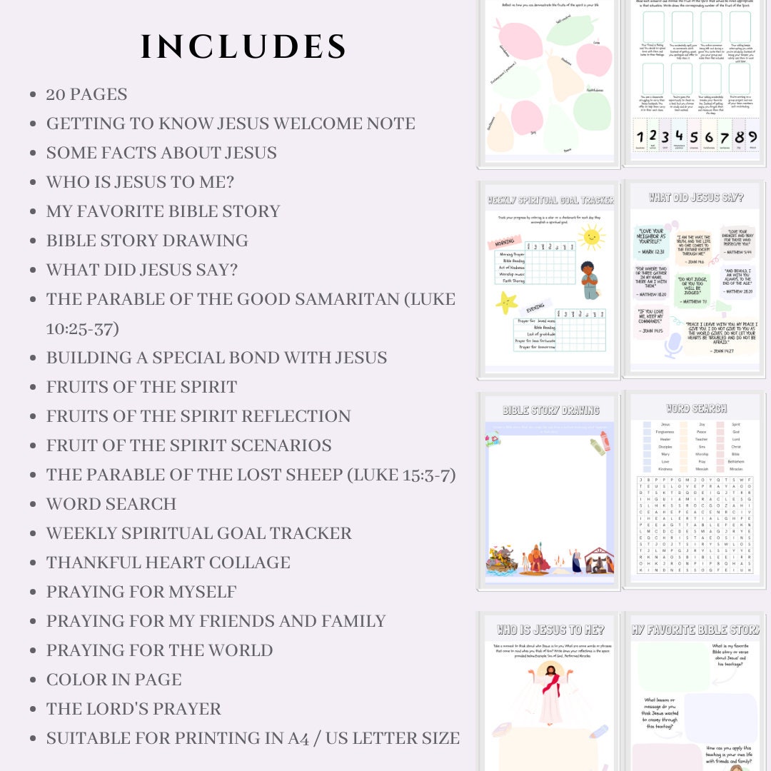 Religious Learning Printables Kids Fun Educational Activities Christian ...