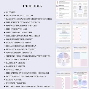 Imago Relationship Therapy Worksheets Conflict Resolution Printables ...