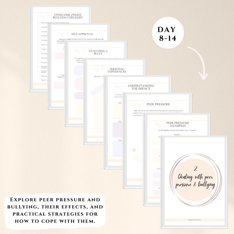 Teen Mental Health Workbook Anxiety Printable Worksheets Self-help ...