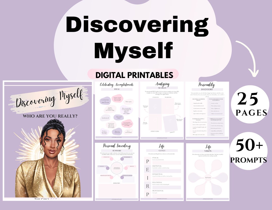 Self Improvement Digital Planner Self Discovery Printable Planner Self ...