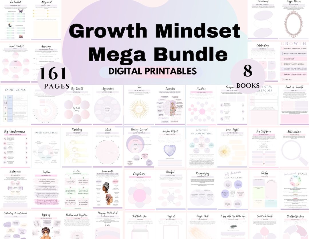 Growth Mindset Bundle Coaching Mindset Materials Personal Development ...